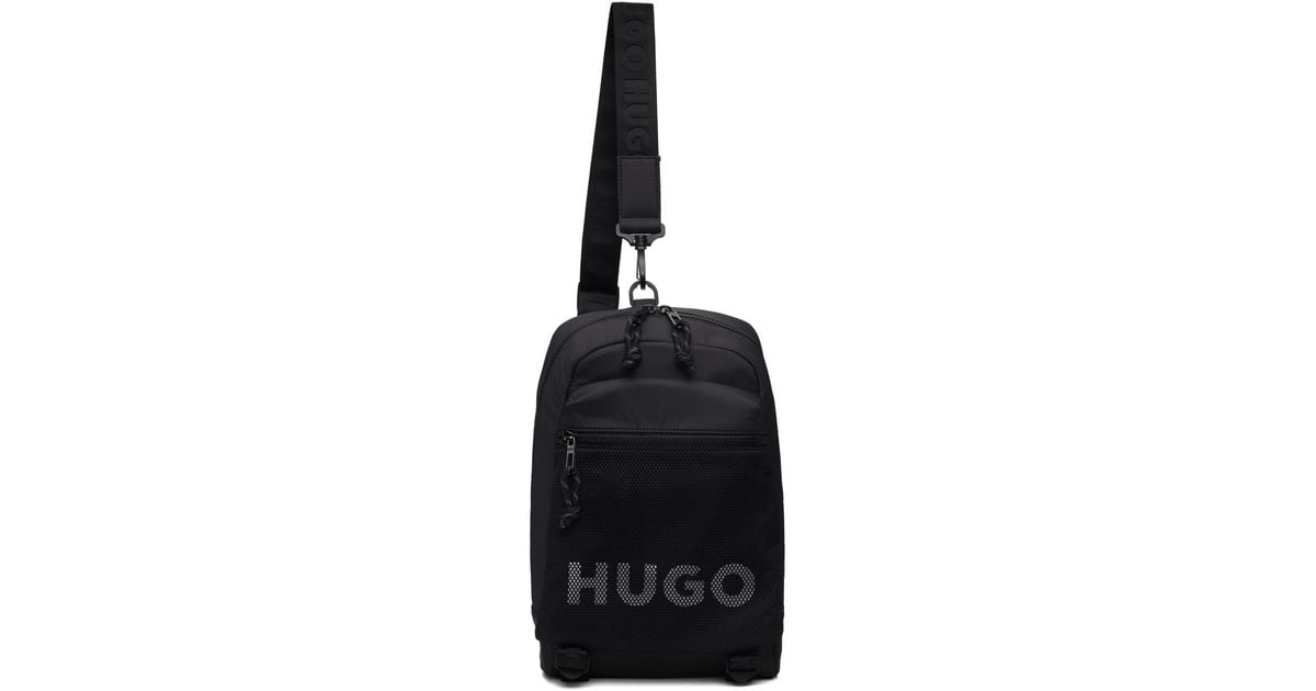 HUGO Monostrap Backpack in Black for Men | Lyst