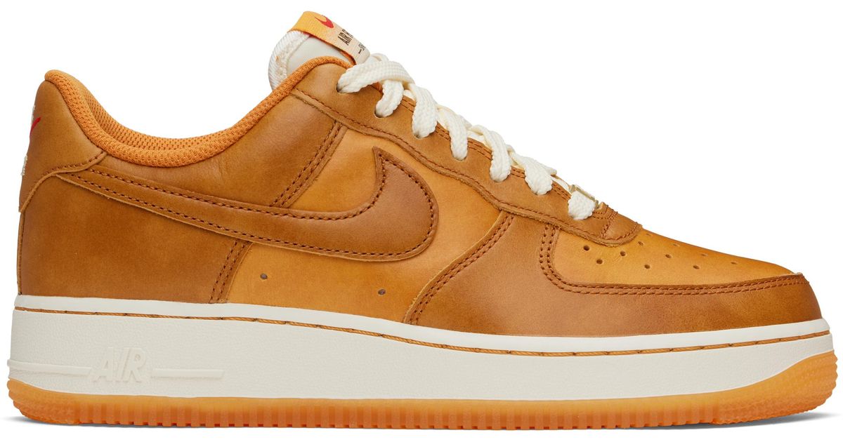 Nike Tan Air Force 1 '07 Lv8 Sneakers in Black for Men | Lyst