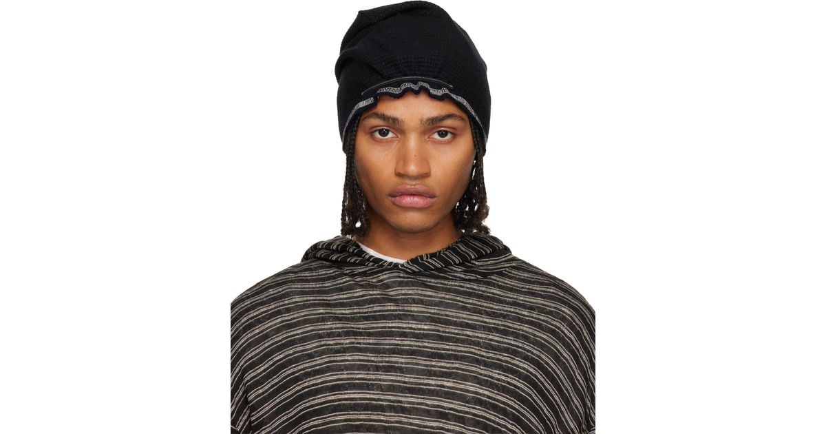 424 Elastic Beanie in Black for Men | Lyst UK