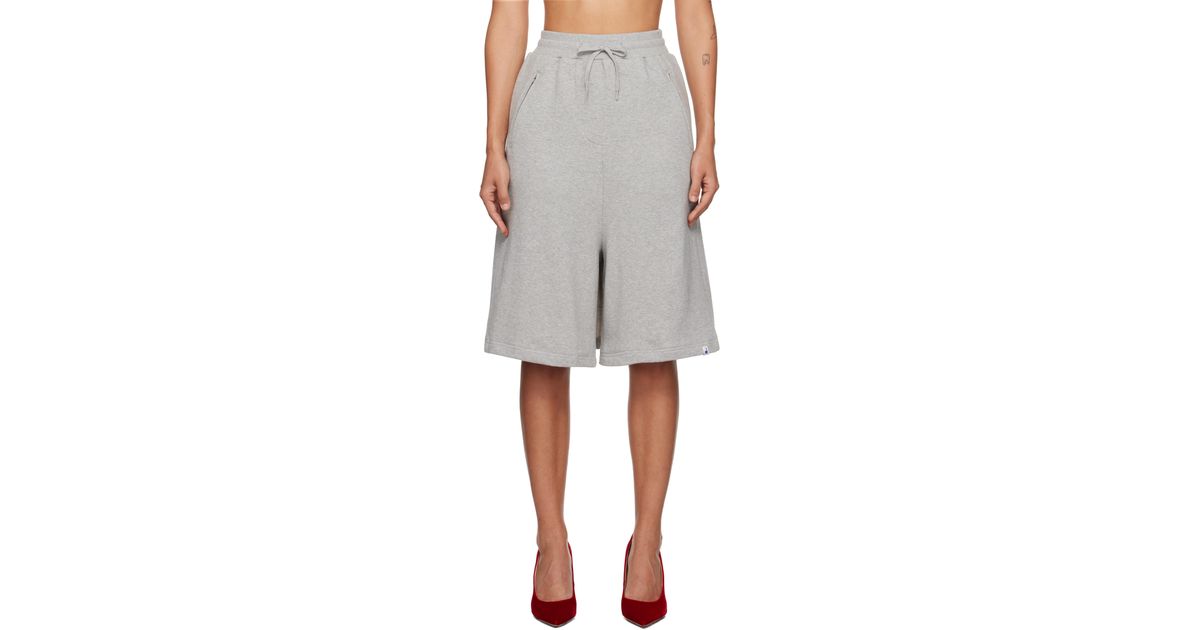 Pushbutton Pb Label Point Skort in Gray | Lyst