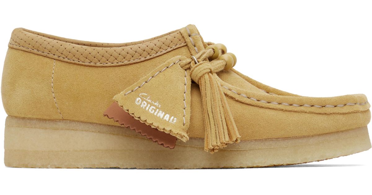 Clarks Tan Wallabee Derbys in Black | Lyst