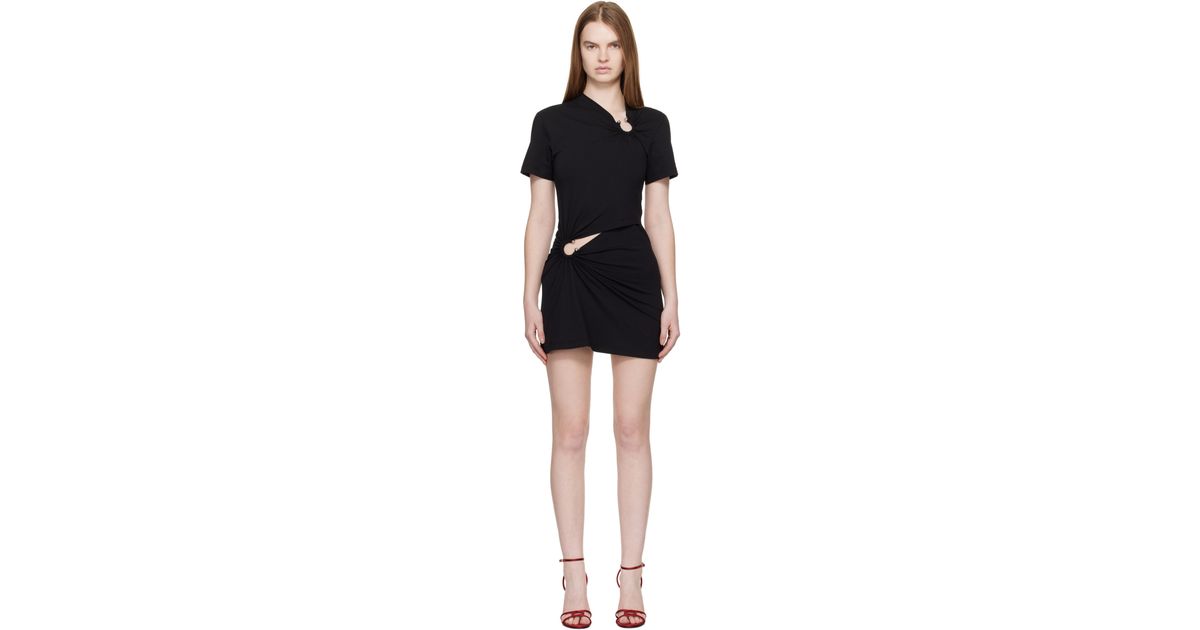 Rabanne Piercing Mini Dress in Black | Lyst UK