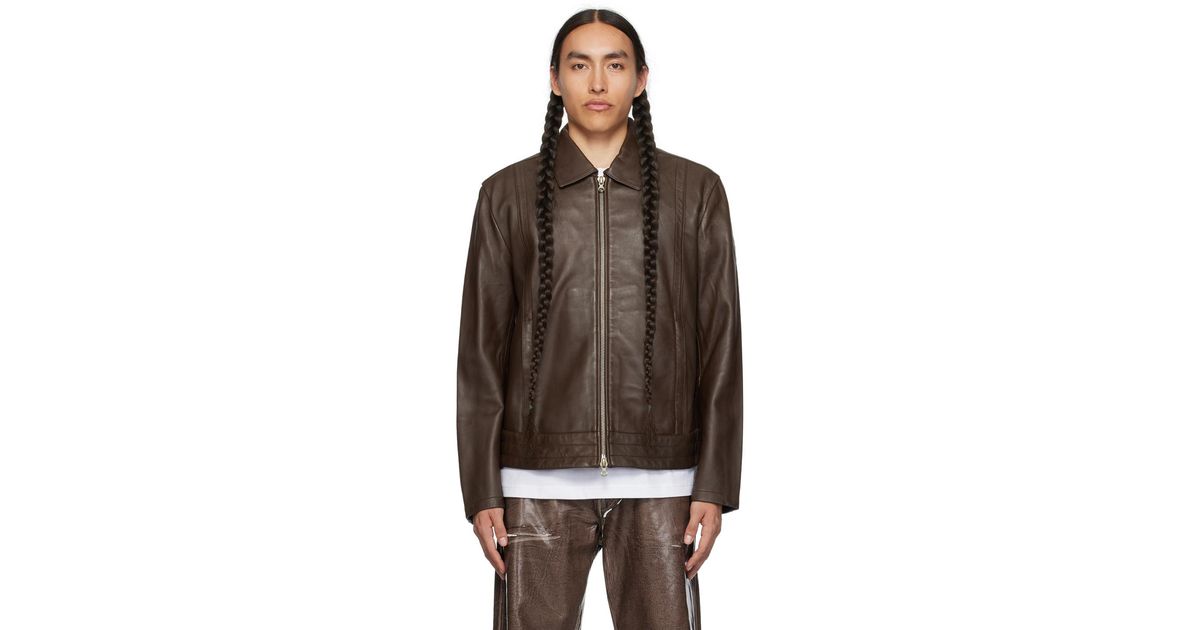 DIESEL Brown L-hudson Leather Jacket in Black for Men | Lyst UK DIESEL Brown L-hudson Leather Jacket in Black for Men | Lyst UK