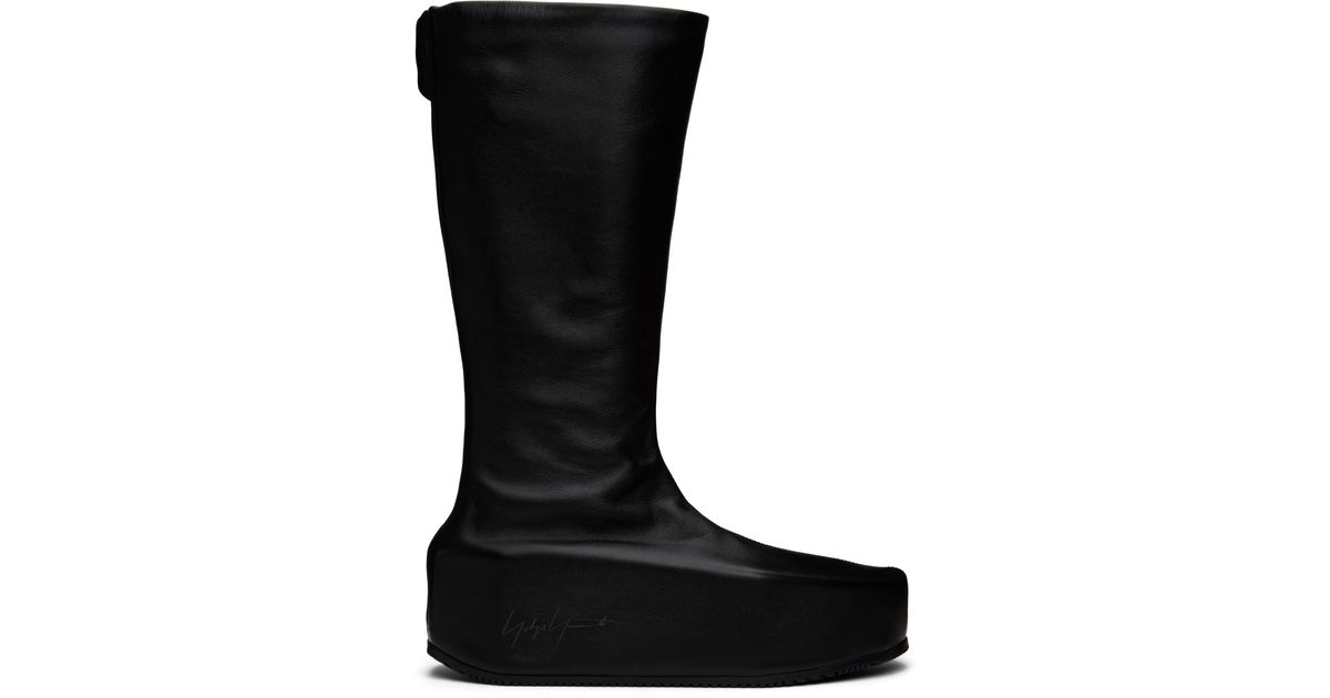 Y-3 Kyasu Overboot Tall Boots in Black for Men | Lyst