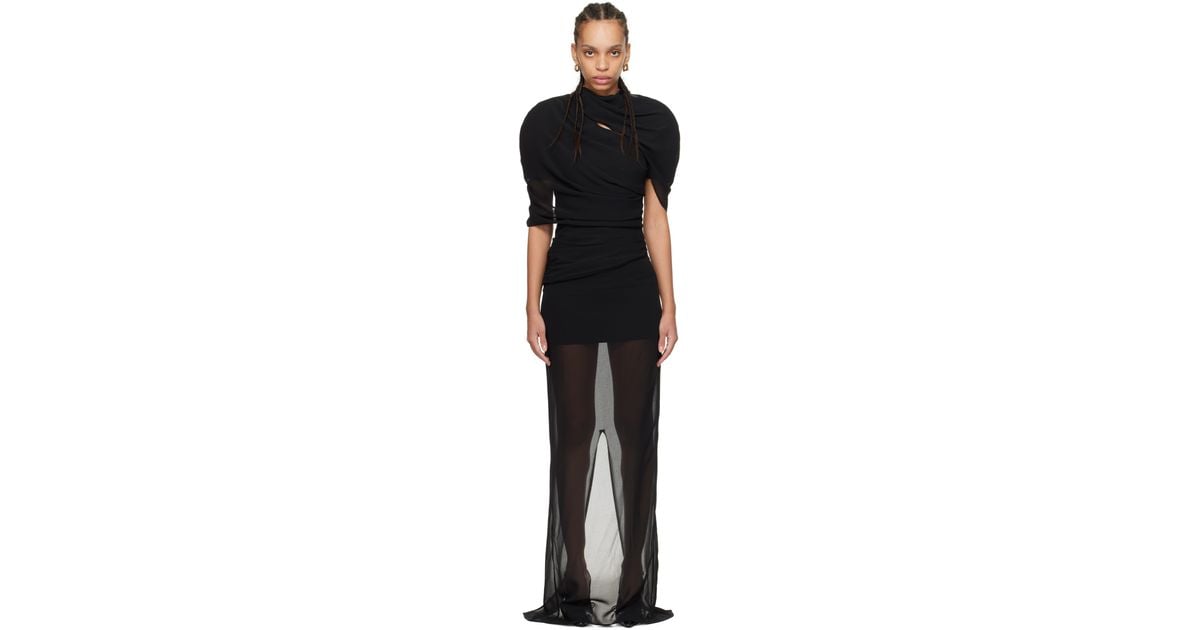Jacquemus 'La Robe Castagna Longue' Maxi Dress in Black | Lyst