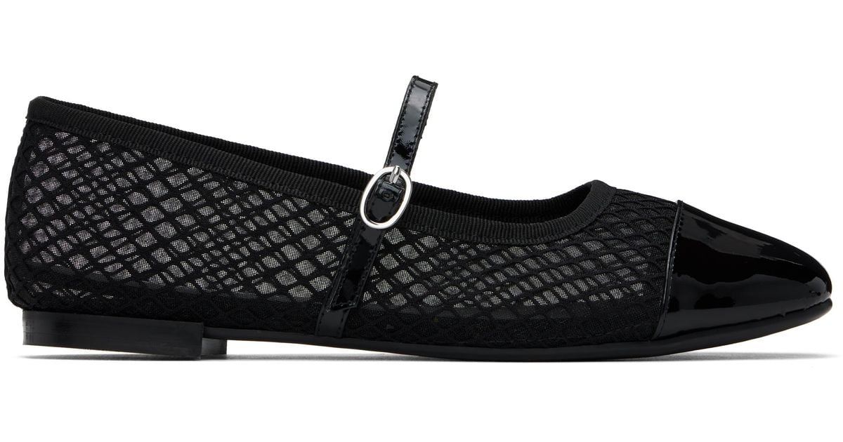 Repetto Mesh Georgiana Mary-jane Ballerina Flats in Black | Lyst