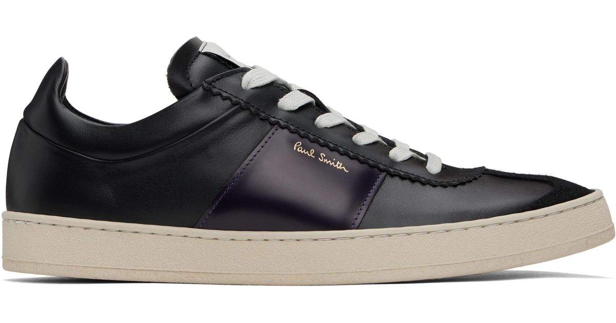 Paul Smith Leather Foley Sneakers in Black for Men | Lyst