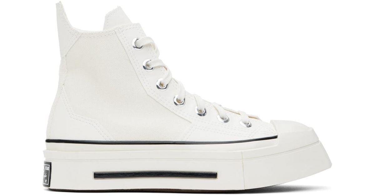Converse White Chuck 70 De Luxe Squared Sneakers in Black | Lyst