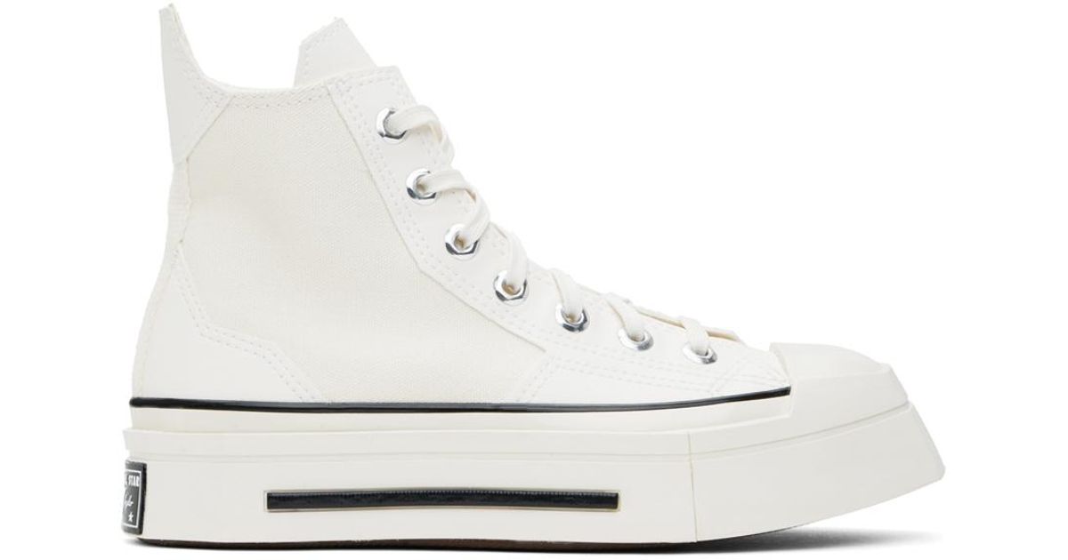 Converse White Chuck 70 De Luxe Squared Sneakers in Black | Lyst UK