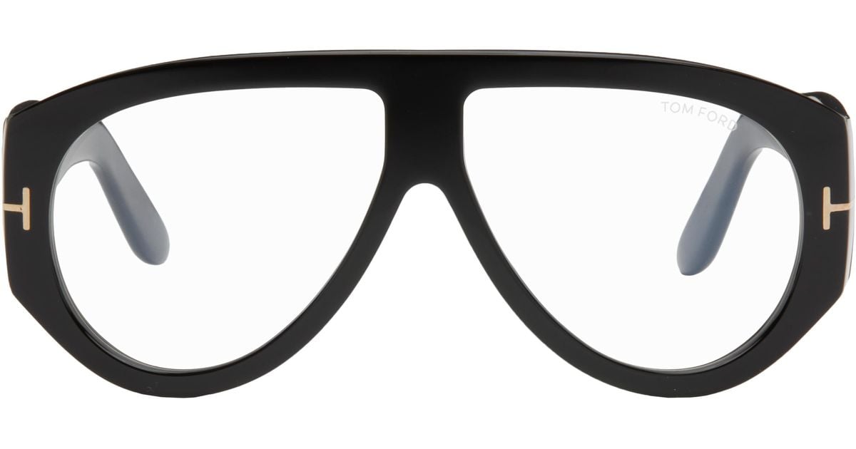 Tom Ford Bronson Pilot Block Glasses in Black | Lyst