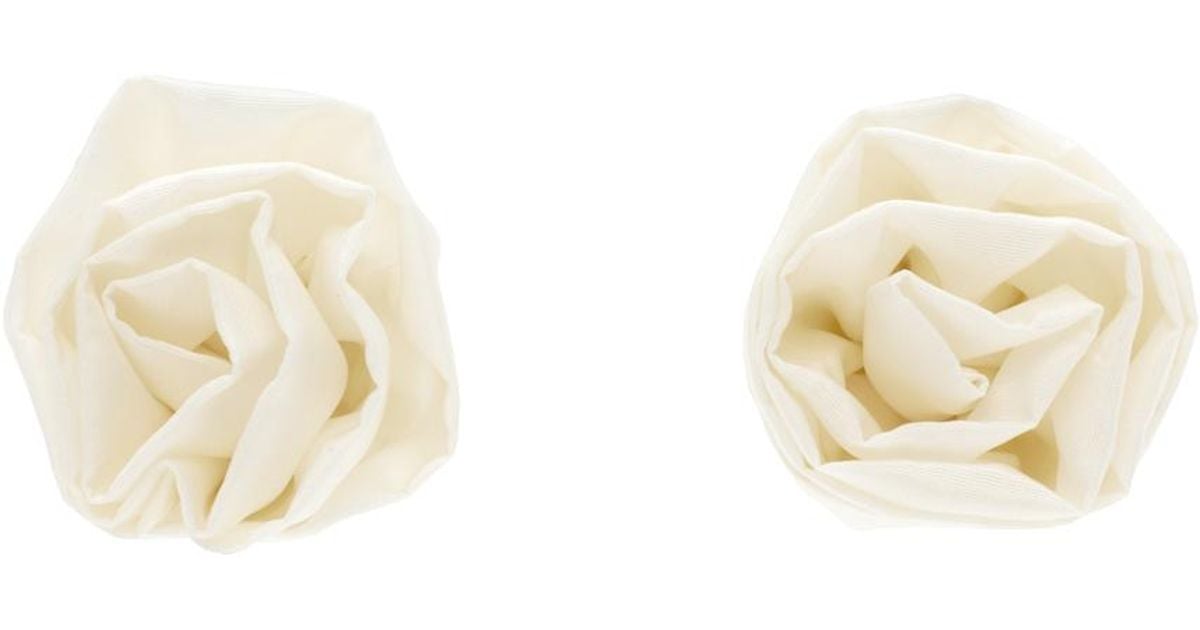 Simone Rocha Off- Rose Stud Earrings in Black | Lyst