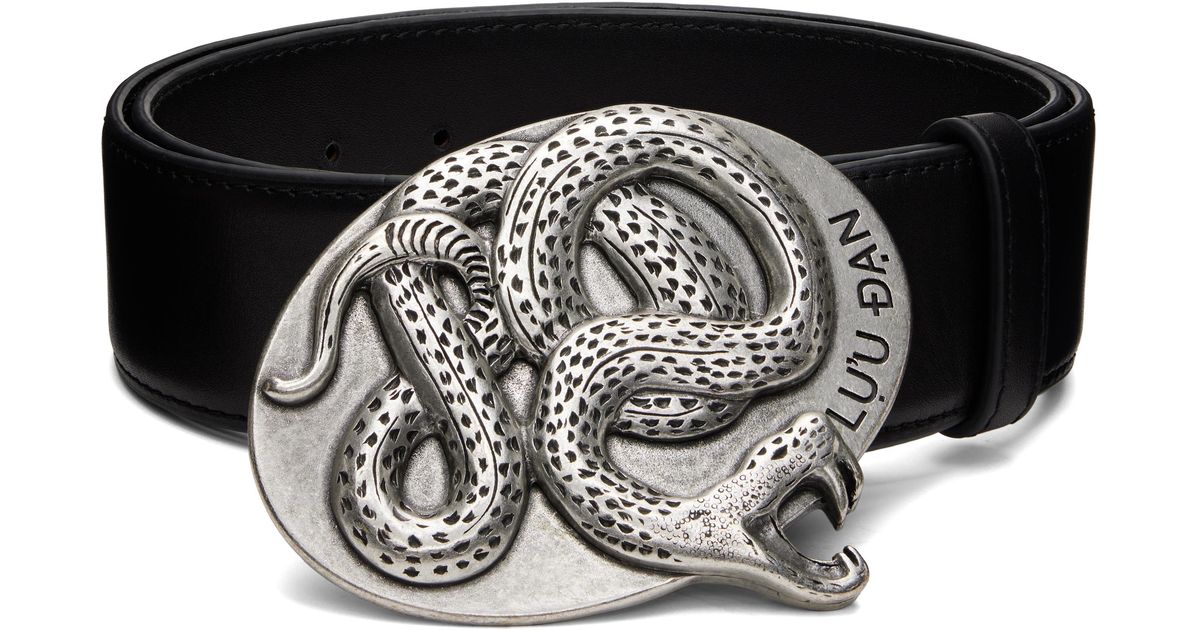 Lu'u Dan Twisted Snake Cowboy Belt in Black for Men | Lyst