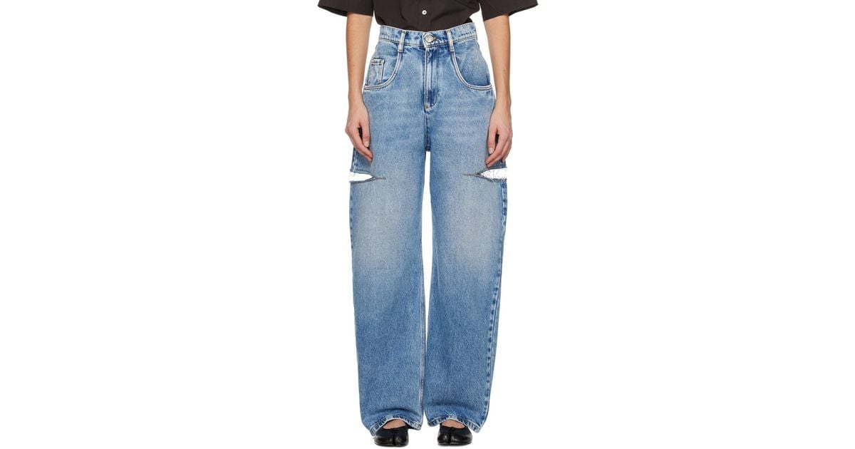 Maison Margiela Blue Slash Jeans | Lyst