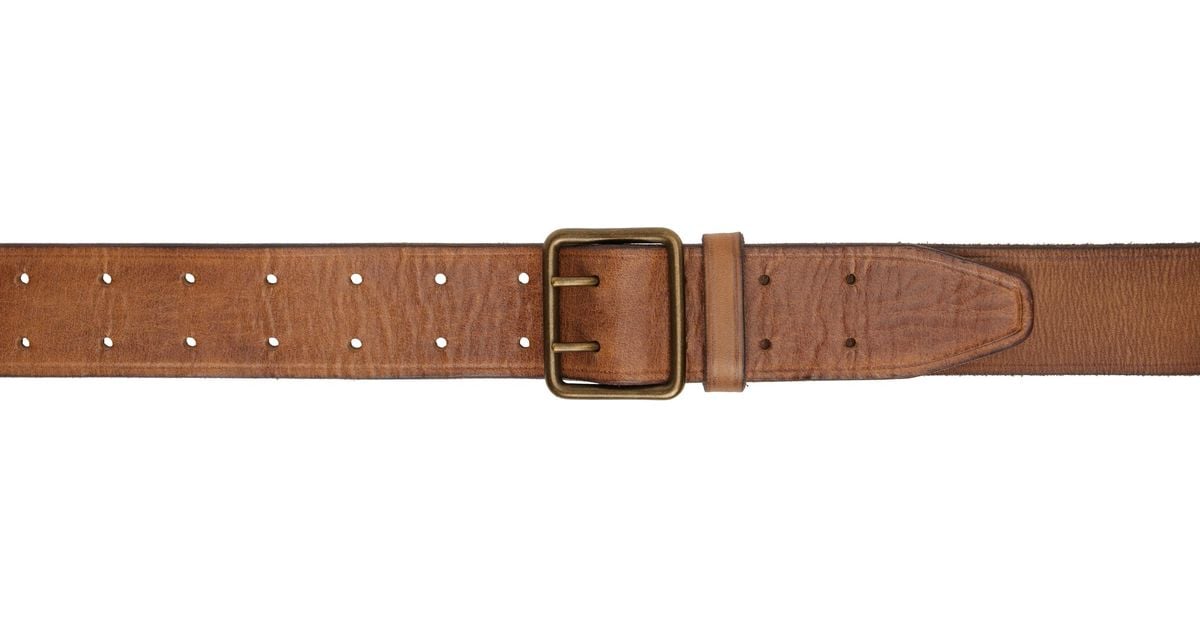 RRL Conrad Leather Vintage Belt in Black for Men | Lyst