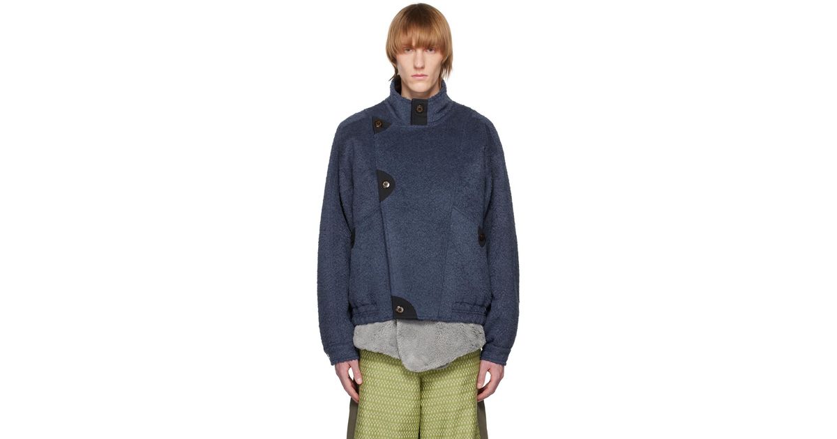 Kiko Kostadinov Maersk Bomber Jacket in Blue for Men | Lyst