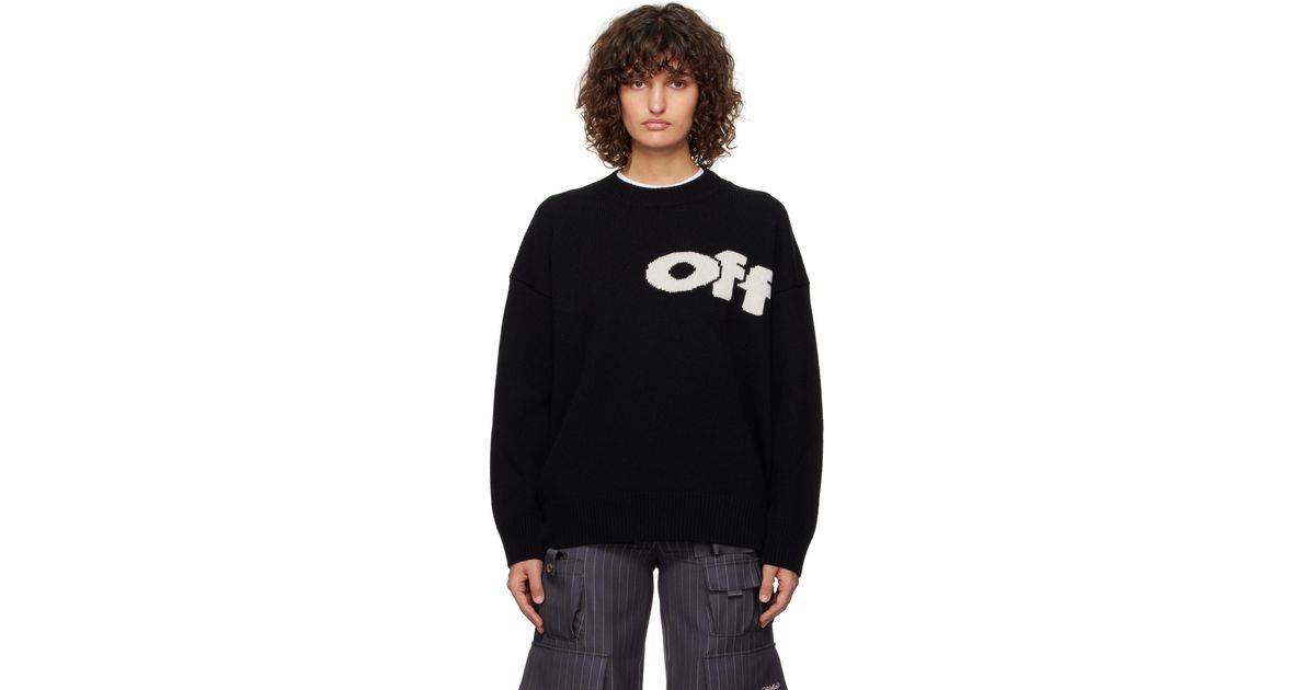 Off-White c/o Virgil Abloh Off- Wo Intarsio Shared Logo Sweater in ...