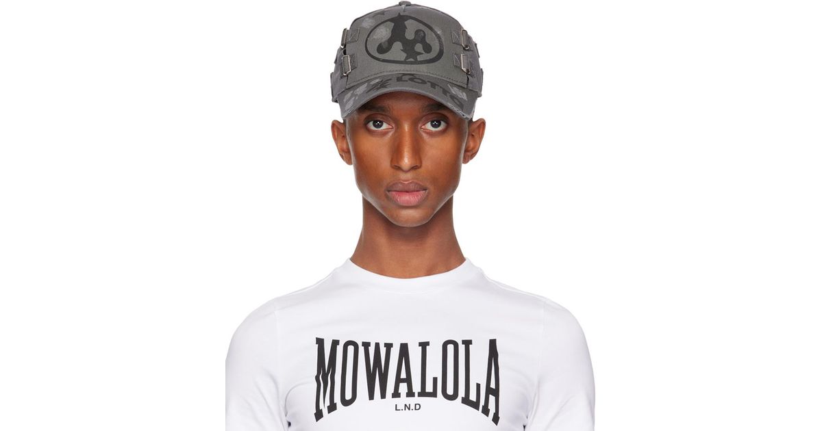 Mowalola 'Lotta' Cap in Grey for Men | Lyst UK Mowalola 'Lotta' Cap in Grey for Men | Lyst UK