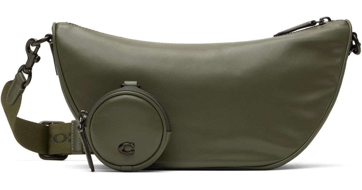 COACH Khaki Hall Soft Sling Bag in Black for Men | Lyst