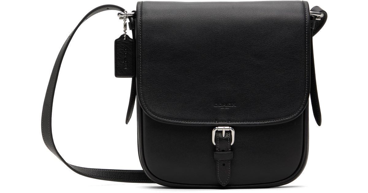 COACH Hitch Flap Crossbody Bag in Black for Men | Lyst
