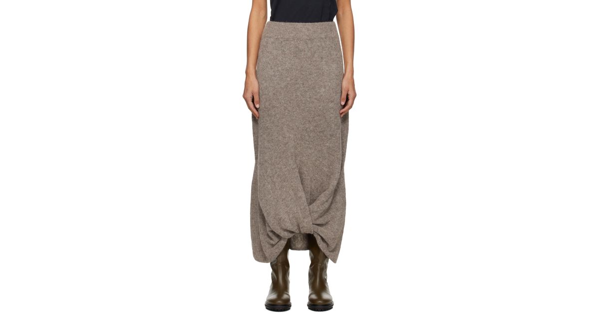 Lauren Manoogian Knot Midi Skirt in Black | Lyst UK