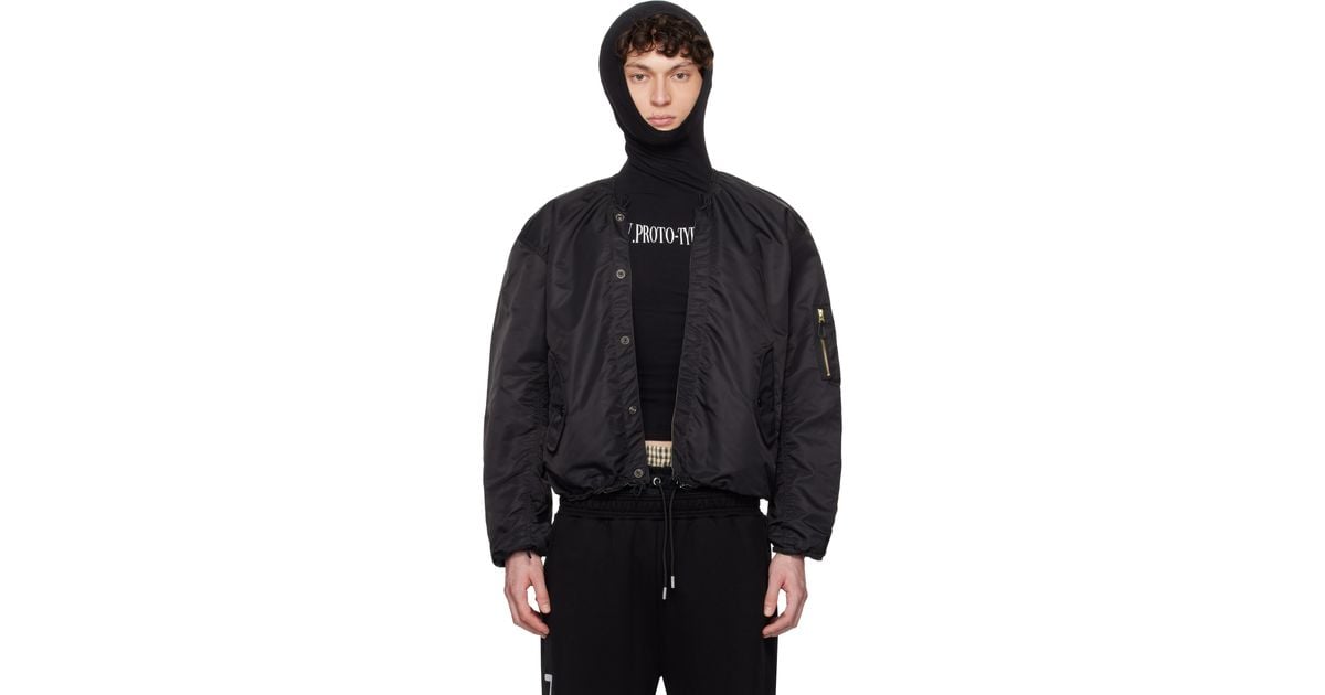 PROTOTYPES Khaki Deflated Reversible Bomber Jacket in Blue for Men | Lyst