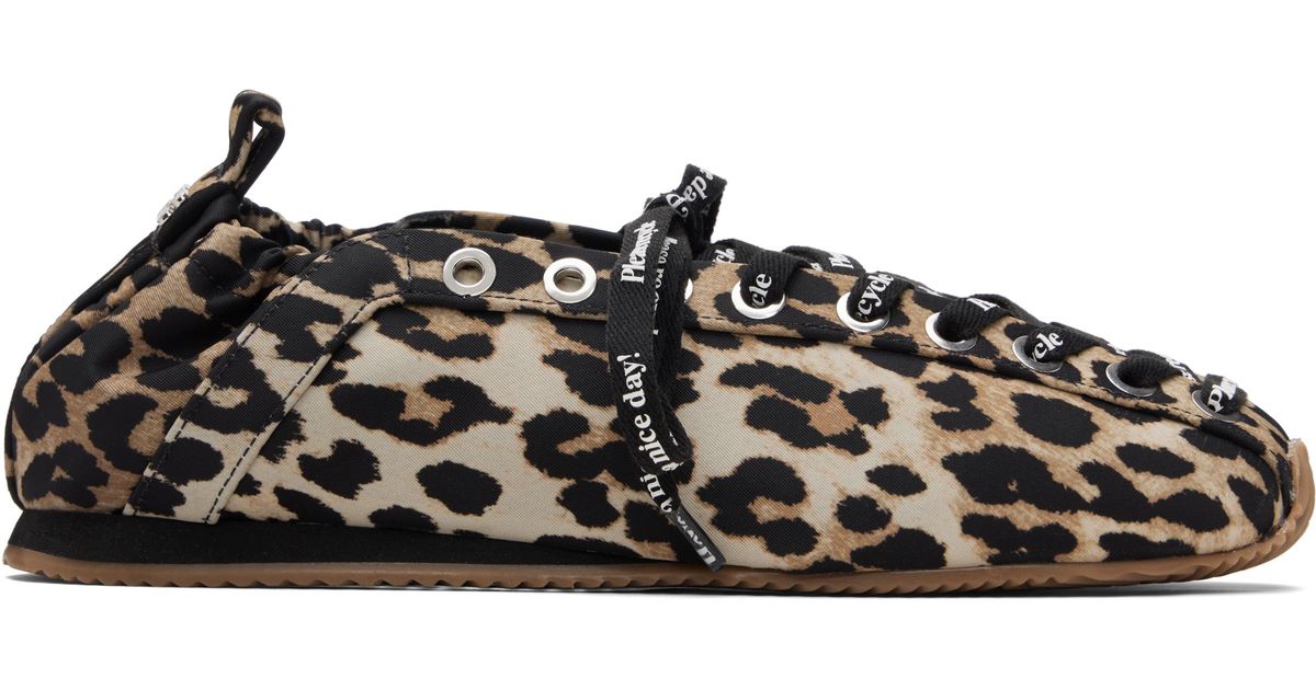 Ganni Sporty Ballerina Flats in Black | Lyst