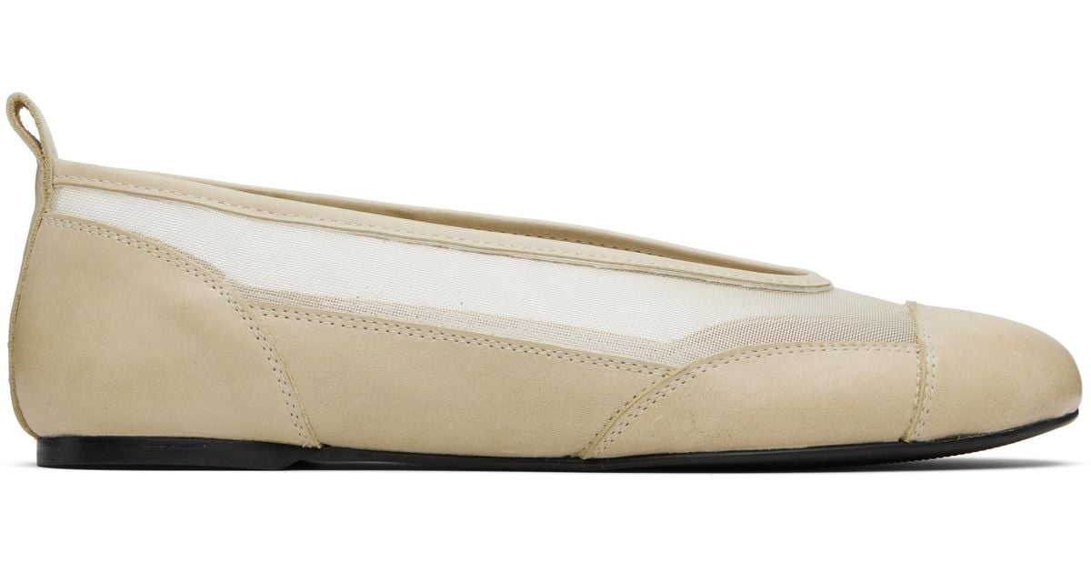 Paloma Wool Pili Mesh Ballerina Flats in Black | Lyst