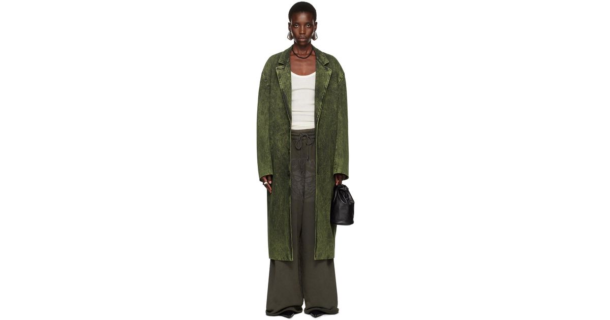 Lu'u Dan Crombie Denim Coat in Black | Lyst