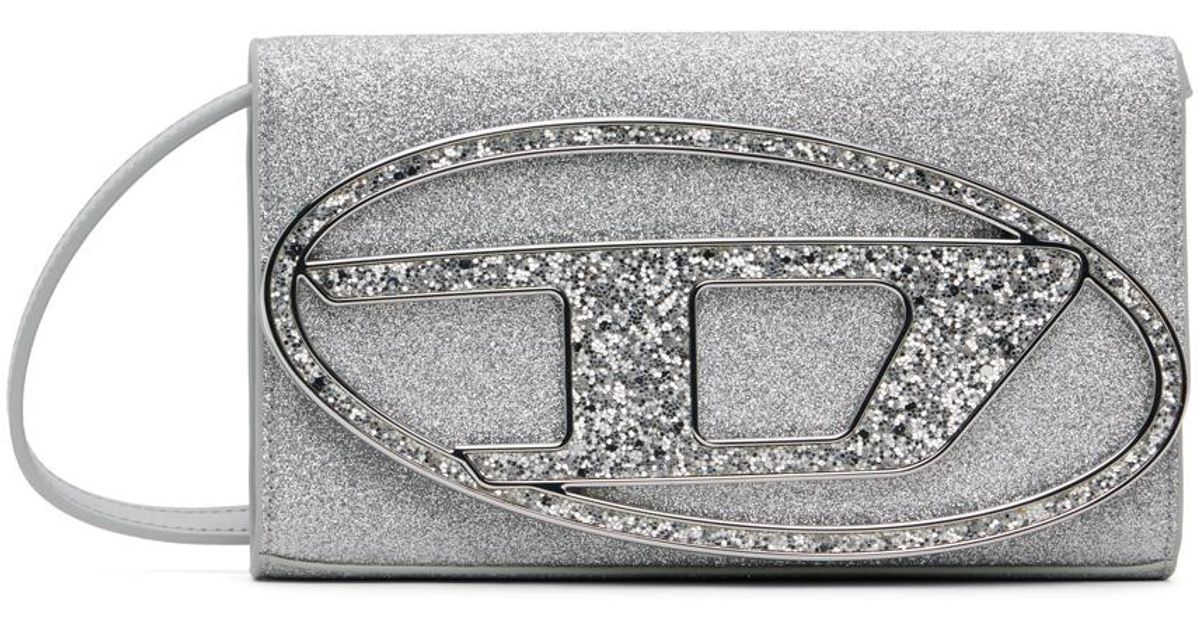 DIESEL Silver 1dr Wallet Strap Bag in Black | Lyst