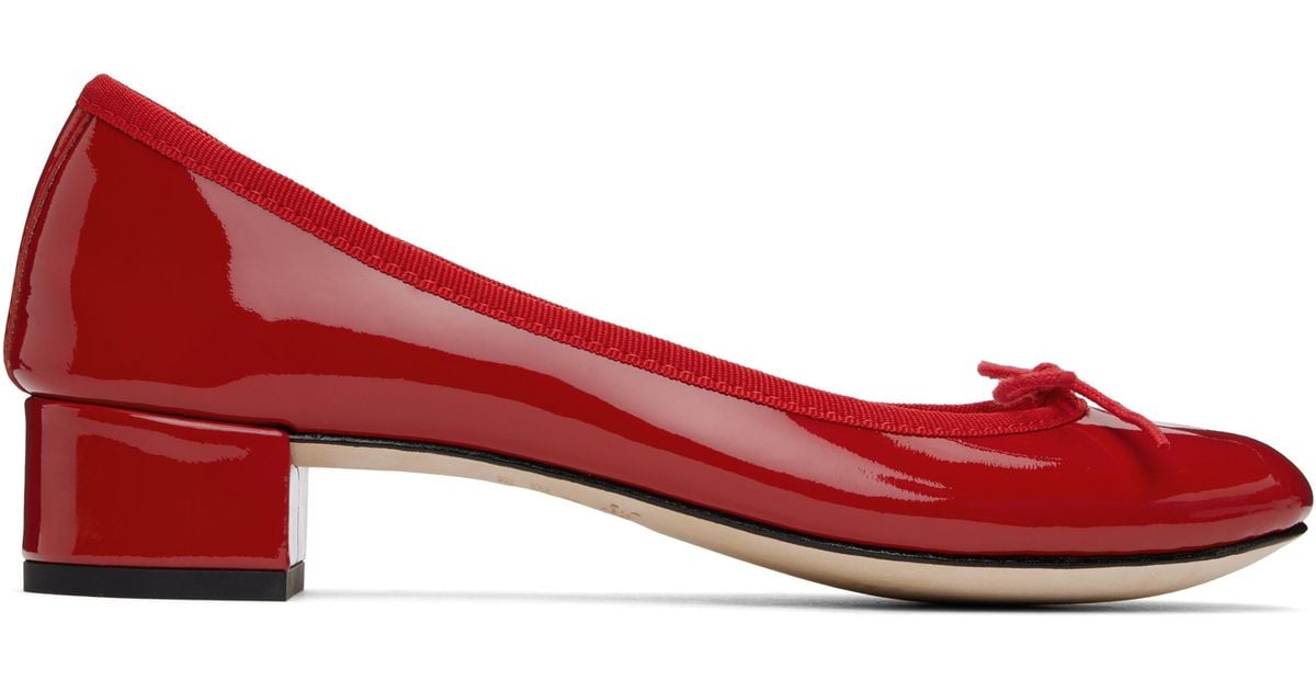 Repetto Camille Ballet Heels in Red | Lyst