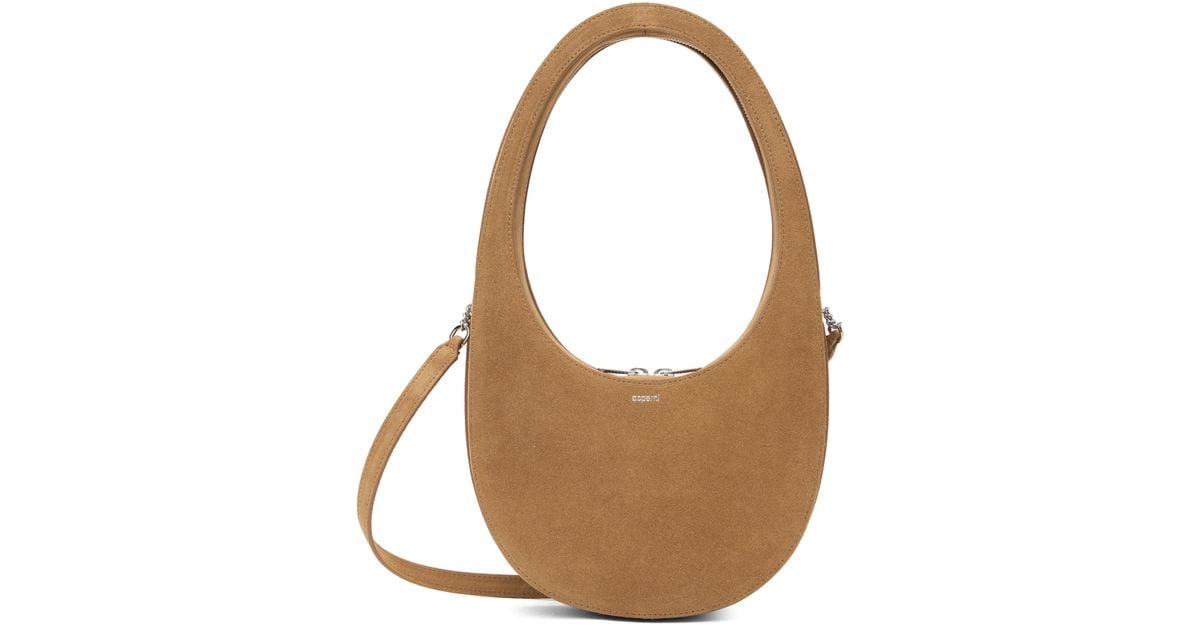 Coperni Tan Suede Crossbody Swipe Bag in Brown | Lyst