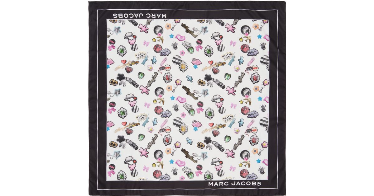 Marc Jacobs Stick Print Scarf in Gray | Lyst