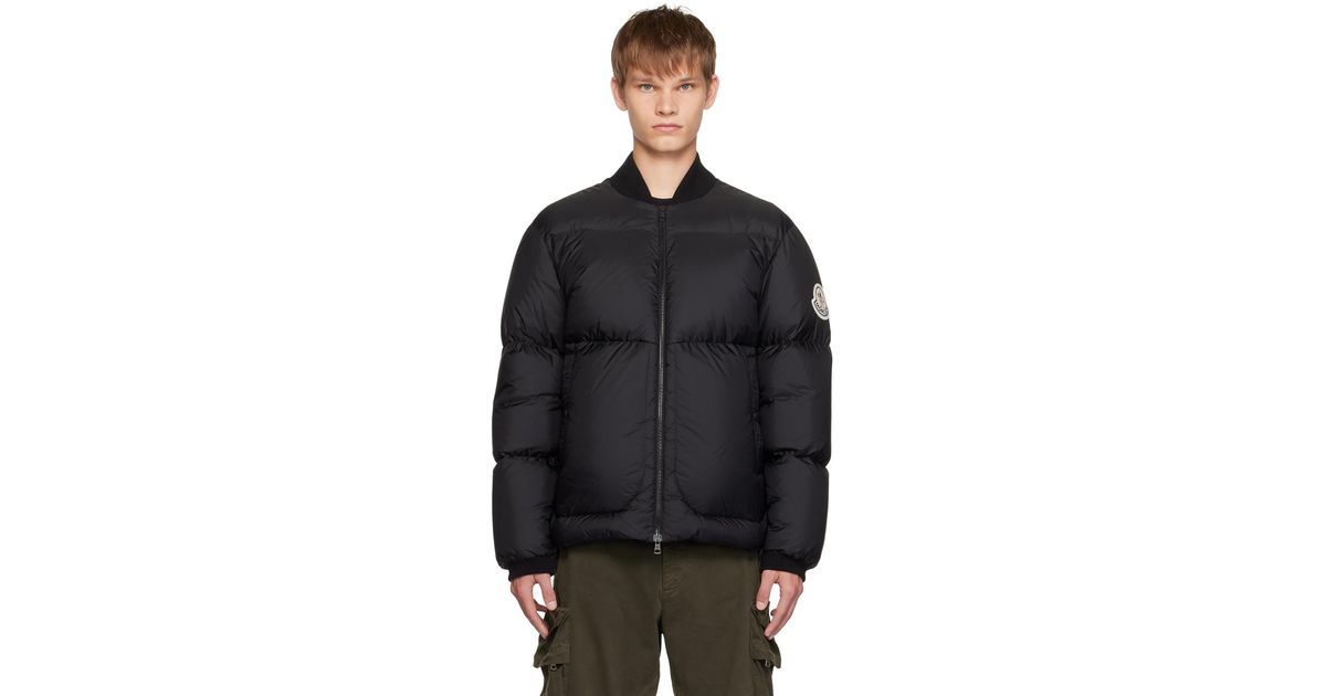 Moncler Black Diya Down Bomber Jacket for Men | Lyst