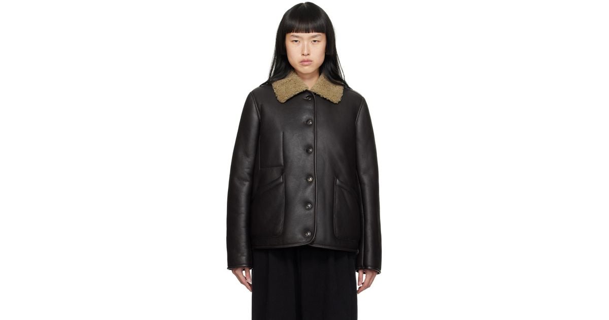 YMC Brainticket Mk2 Shearling Jacket in Black | Lyst UK