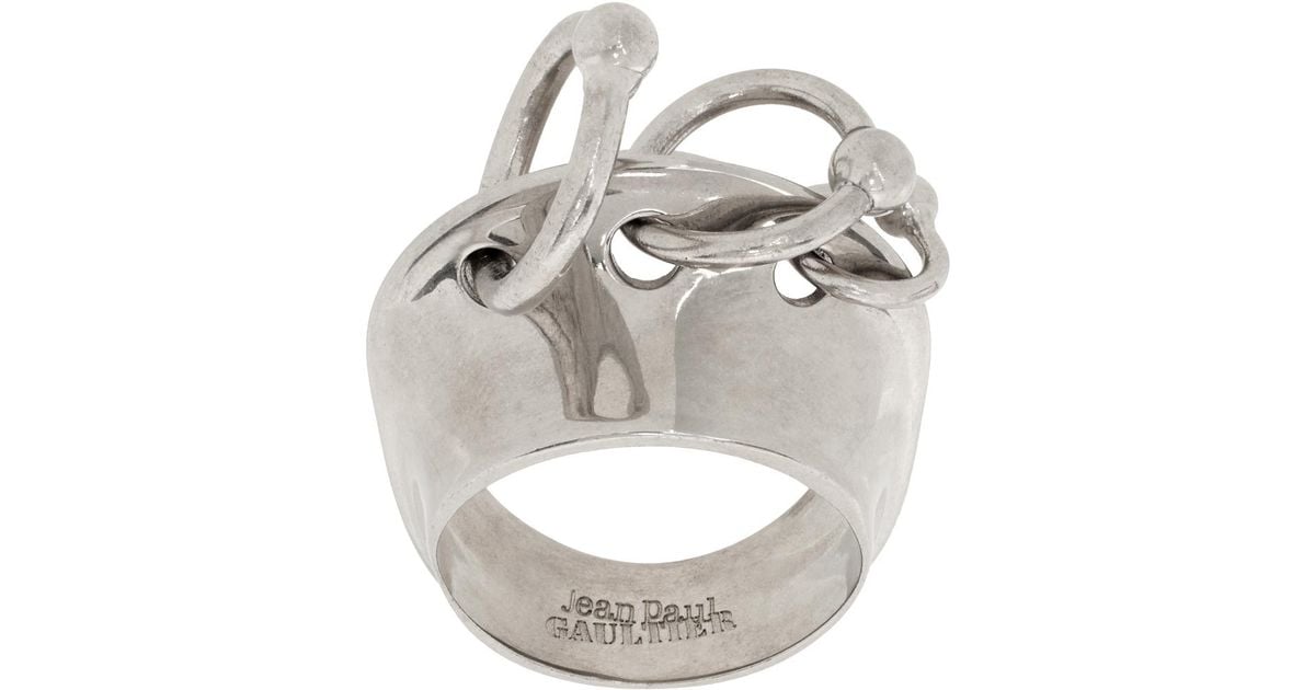 Jean Paul Gaultier Multiple Loops Ring in Metallic | Lyst
