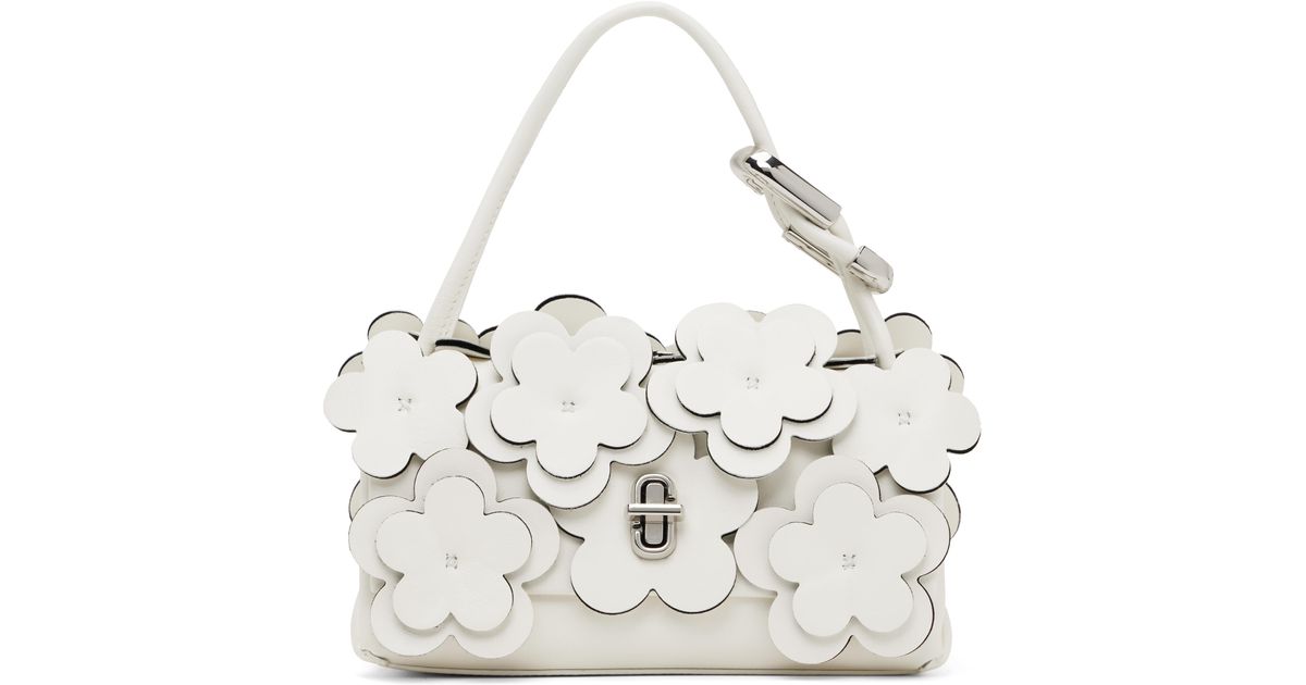 Marc Jacobs 'The Daisy Applique Mini Dual' Bag in White | Lyst