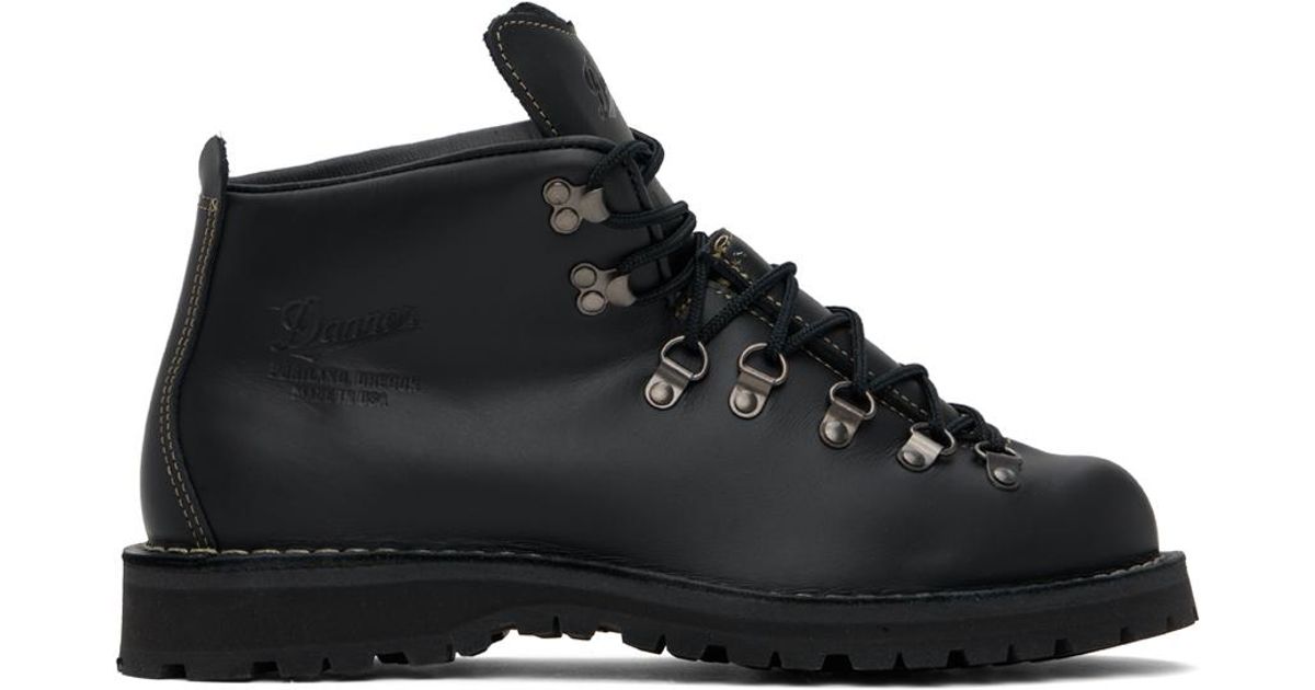 Danner Handcrafted Grained Leather Waterproof Lace-Up Boots in Black ...