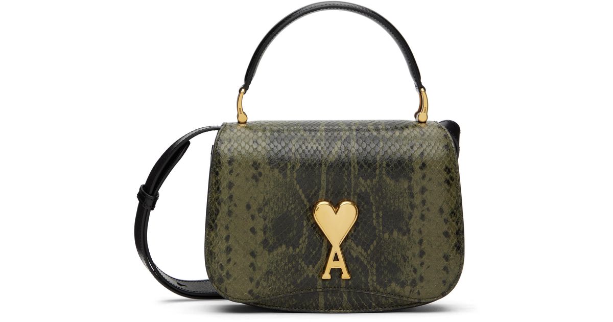 Ami Paris Leather Paris Paris Top Handle Bag in Black | Lyst