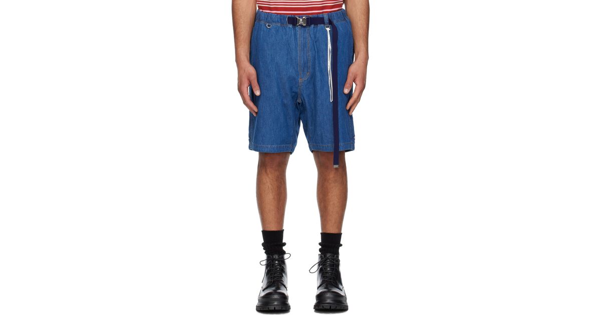 MASTERMIND WORLD Belted Easy Denim Shorts in Blue for Men | Lyst