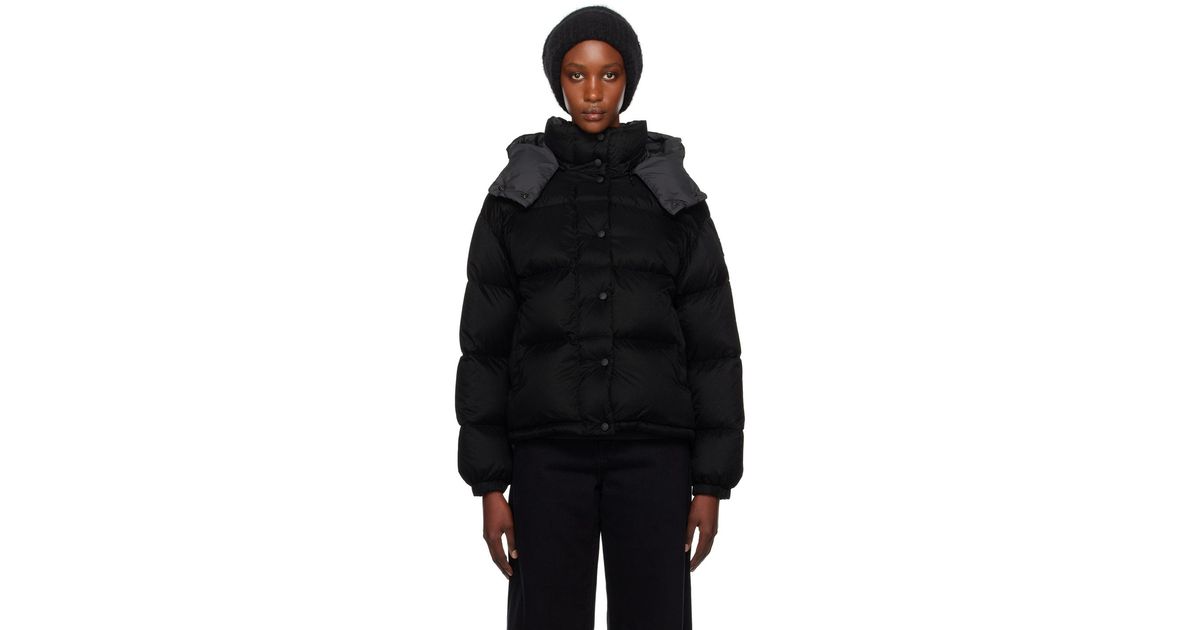Moncler Ettore Short Down Puffer Jacket in Black | Lyst