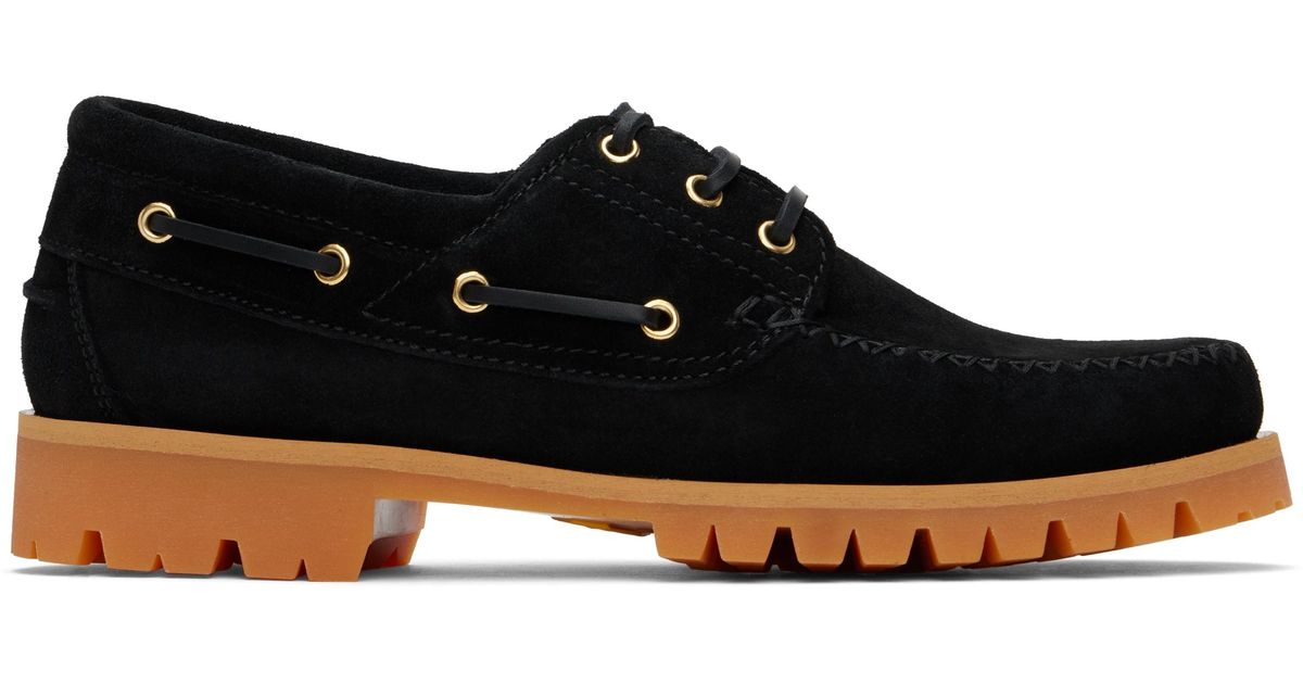 VINNY'S Aztec Boat Shoes in Black for Men | Lyst