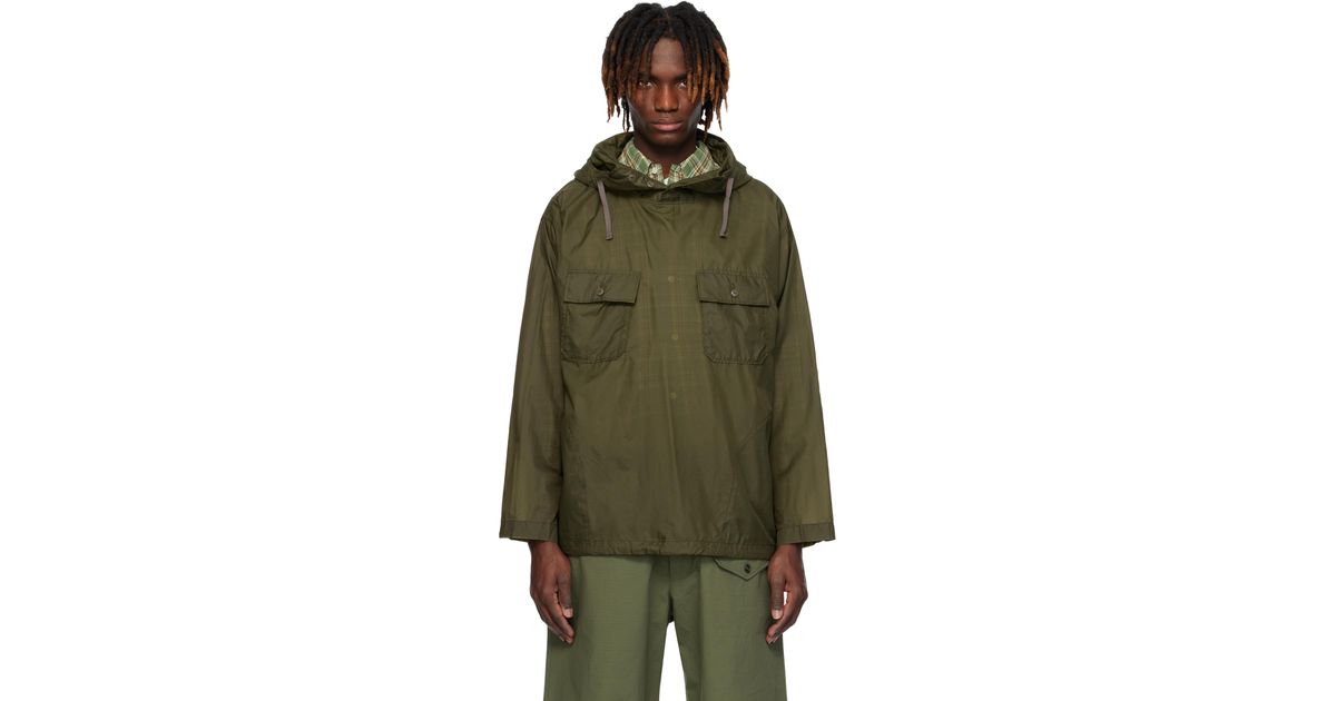 Engineered Garments Khaki Cagoule Jacket in Green for Men | Lyst