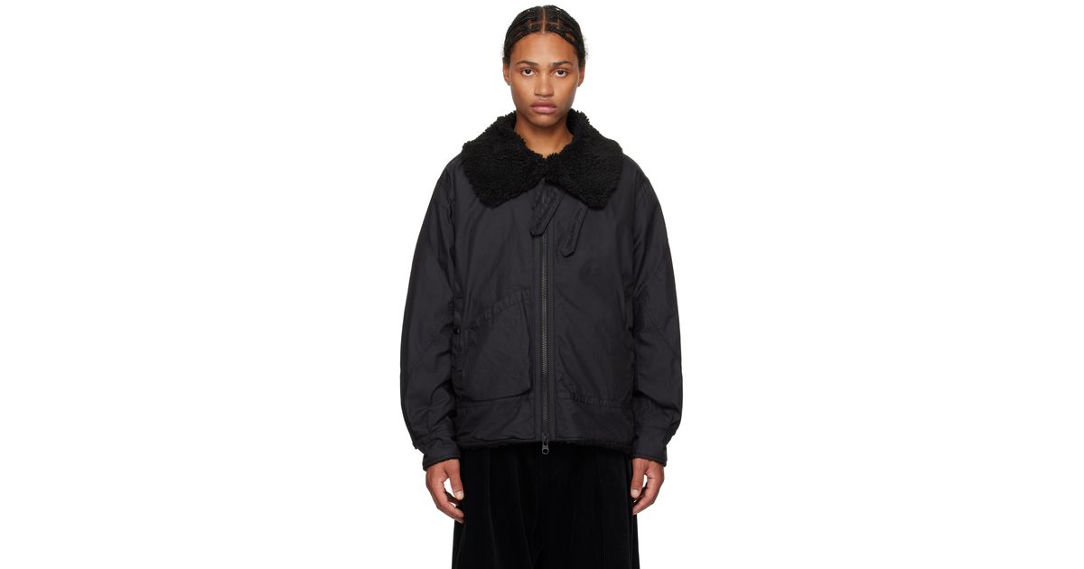Engineered Garments Twill B3 Bomber Jacket in Black for Men | Lyst