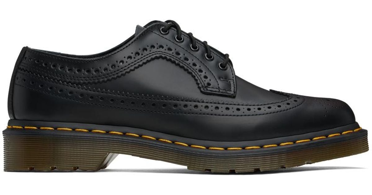 Dr. Martens 3989 Stitch Smooth Leather Brogues in Black for Men | Lyst UK