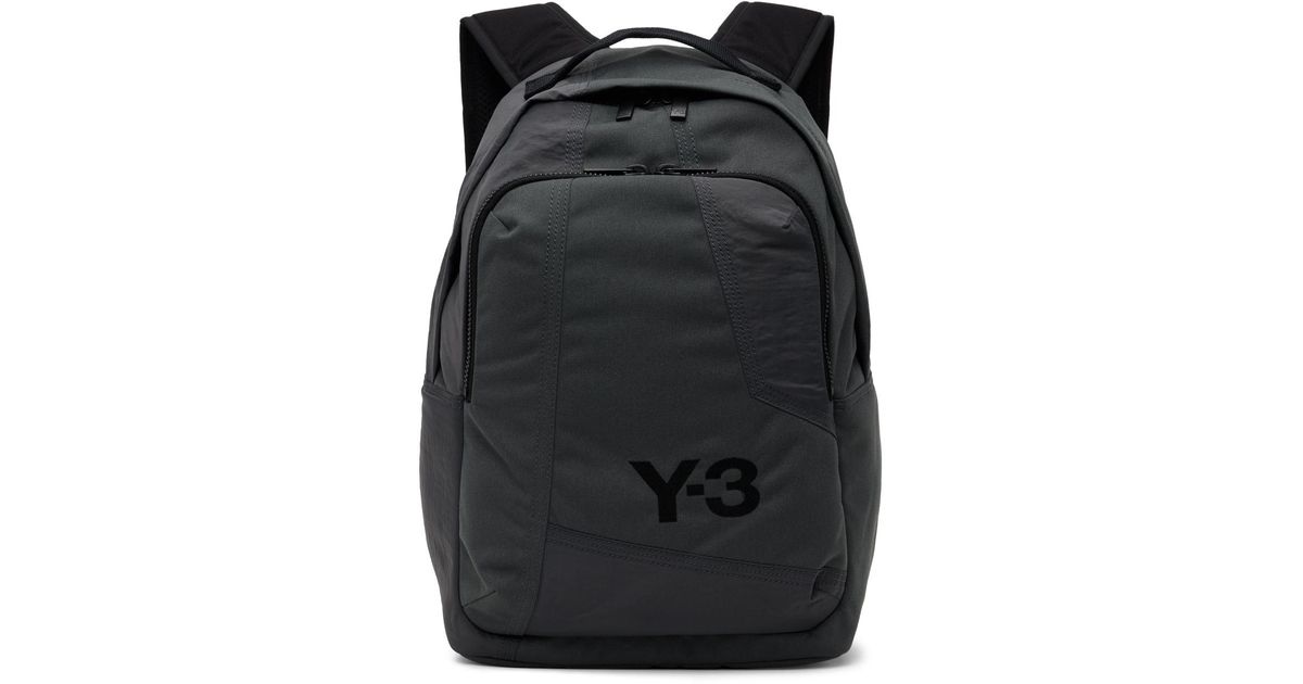 Y-3 Gray Classic Backpack in Black for Men | Lyst