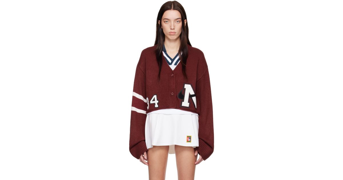 Nike Burgundy Yoon Ahn Edition Cardigan in Red | Lyst