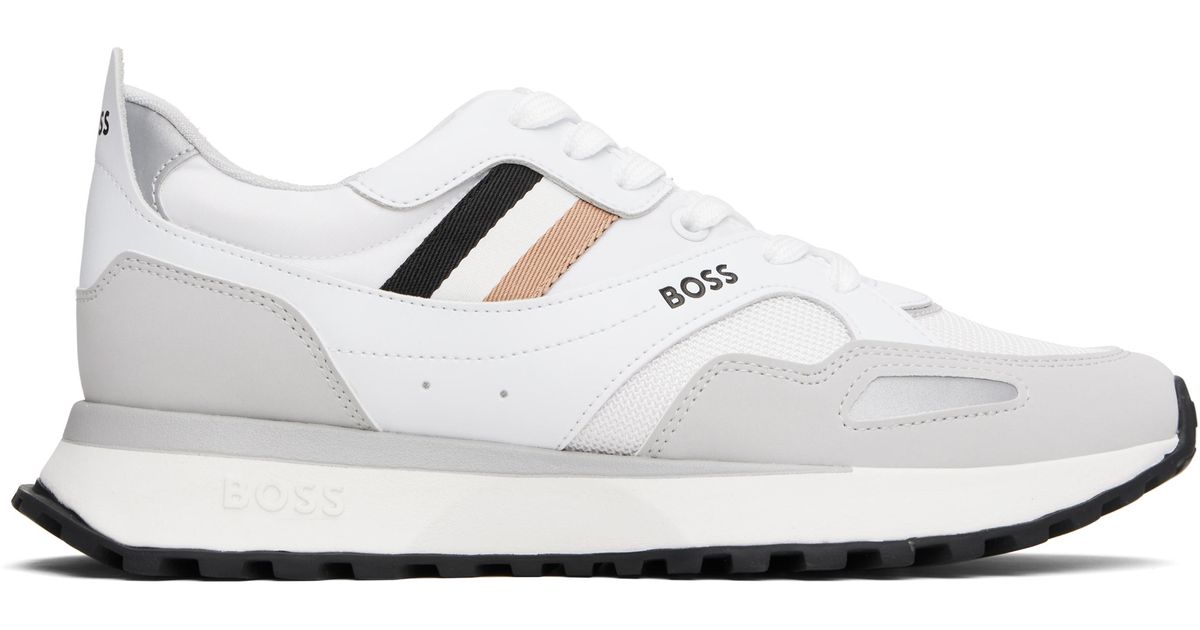 BOSS Running-Style Hybrid Sneakers in Black for Men | Lyst