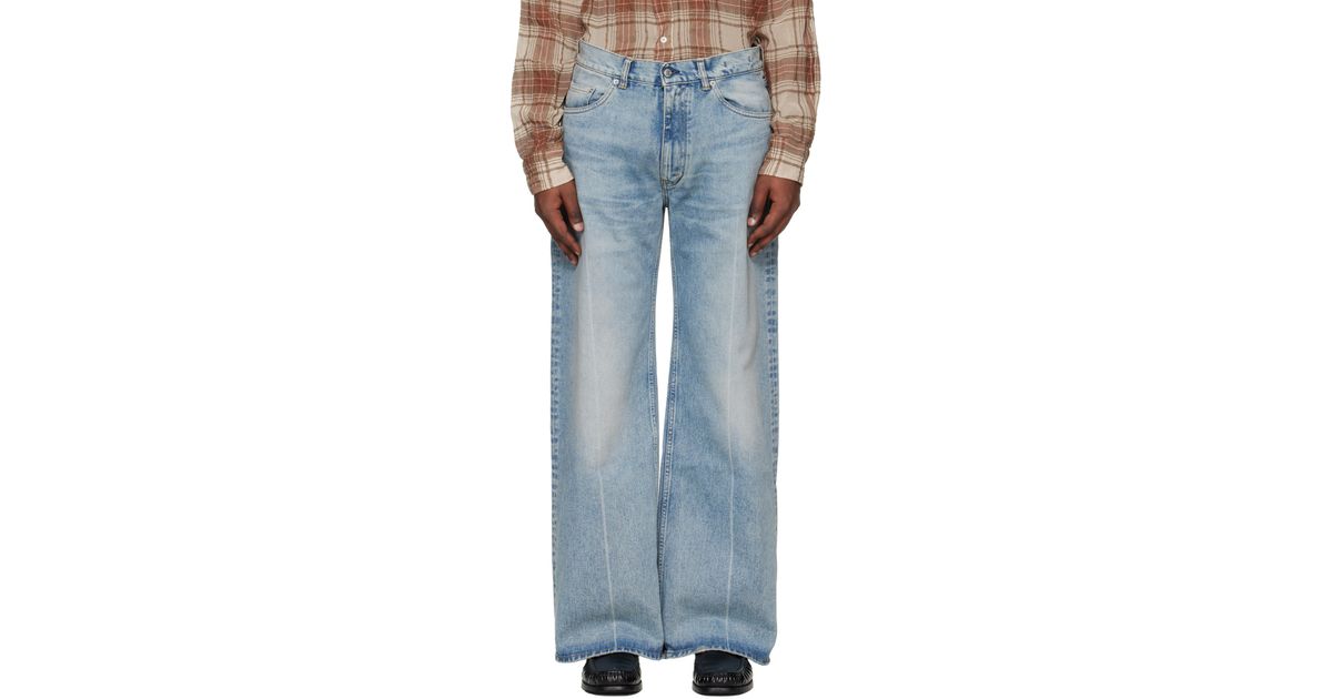 Hope Low-Waist Wide-Leg Jeans in Blue for Men | Lyst