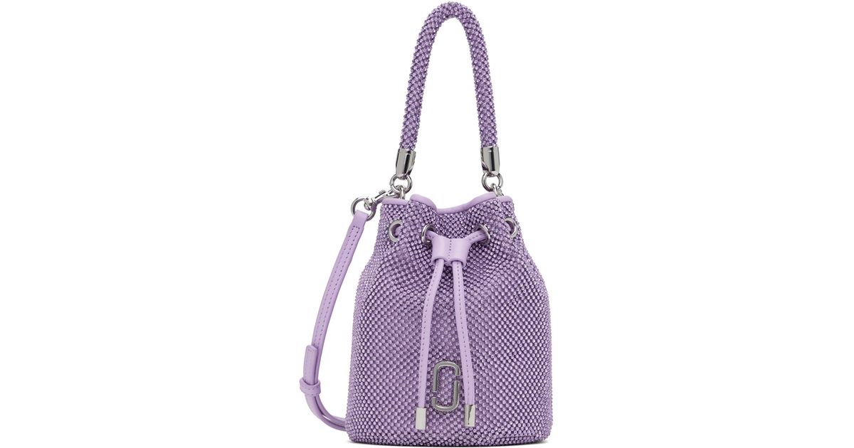 Marc Jacobs The Mini Rhinestone Bucket Bag in Purple | Lyst