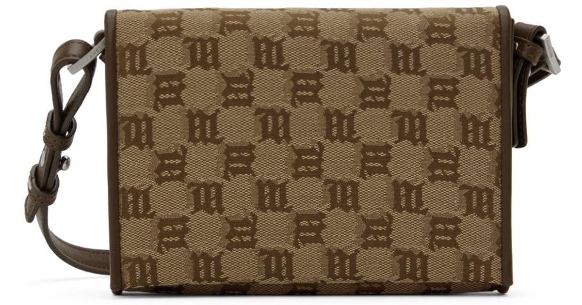 MISBHV Ssense Exclusive Brown & Taupe Jacquard Monogram Phone Pouch in ...